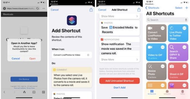 Como converter vídeo para Live Photo